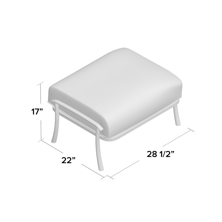 Tropitone Montreux Metal Outdoor Ottoman with Sunbrella® Cushion - Wayfair Canada